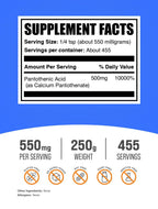 Calcium Pantothenate for energy support
