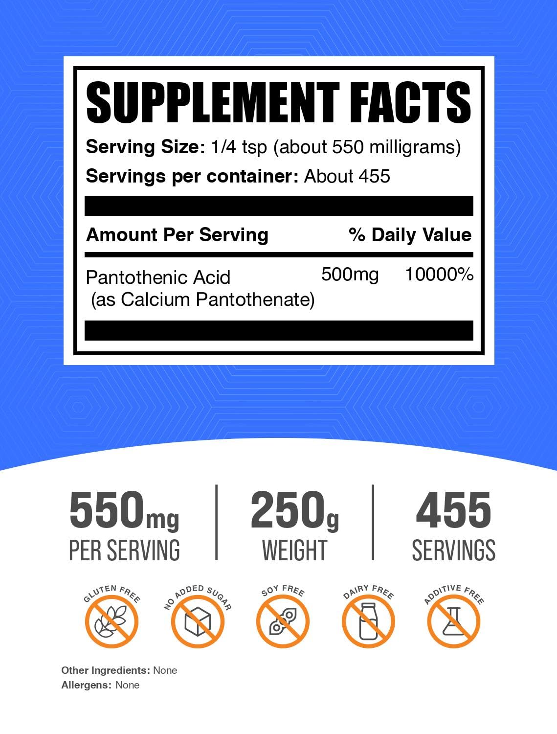 Calcium Pantothenate for energy support