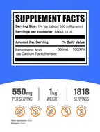 Calcium pantothenate for energy support