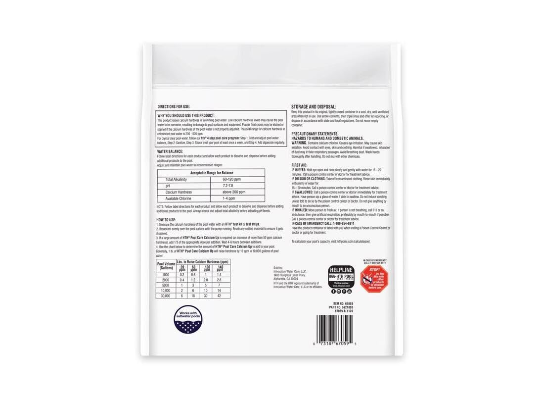 calcium plus for sparkling pools