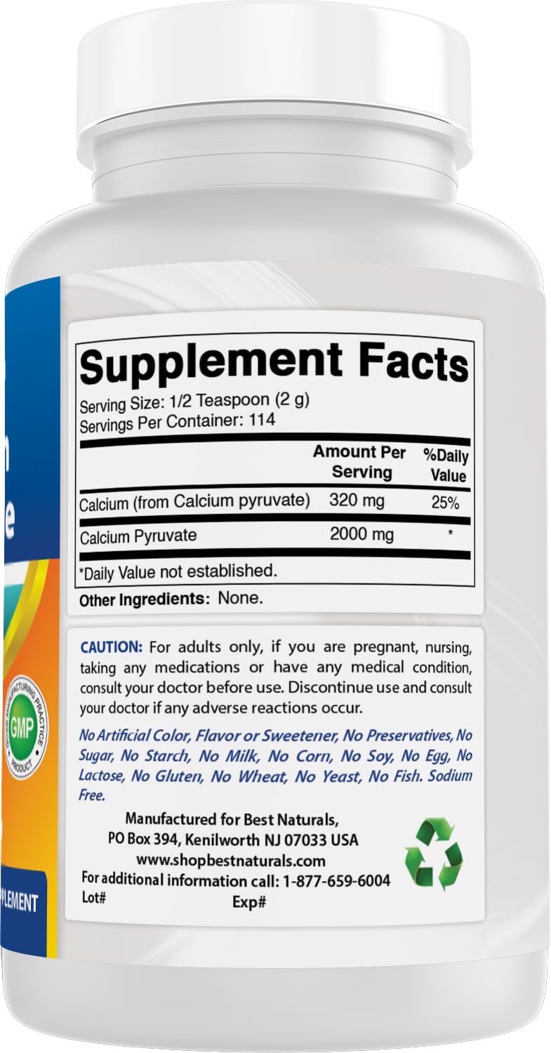 Calcium powder for muscle support