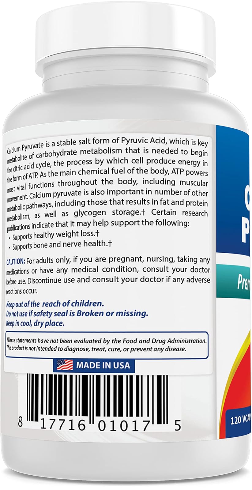 Calcium pyruvate for metabolism boost
