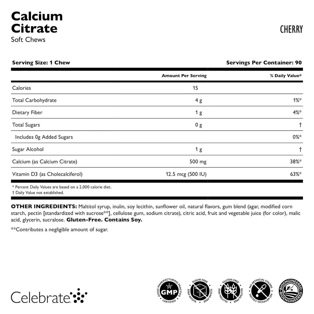 Calcium soft chews for strong bones