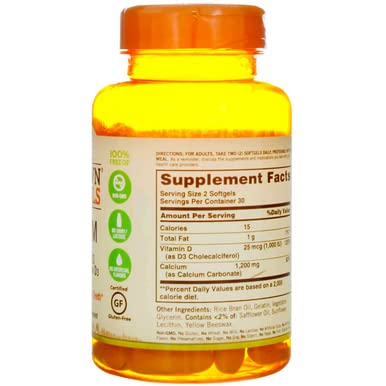 Calcium softgels for active lifestyles
