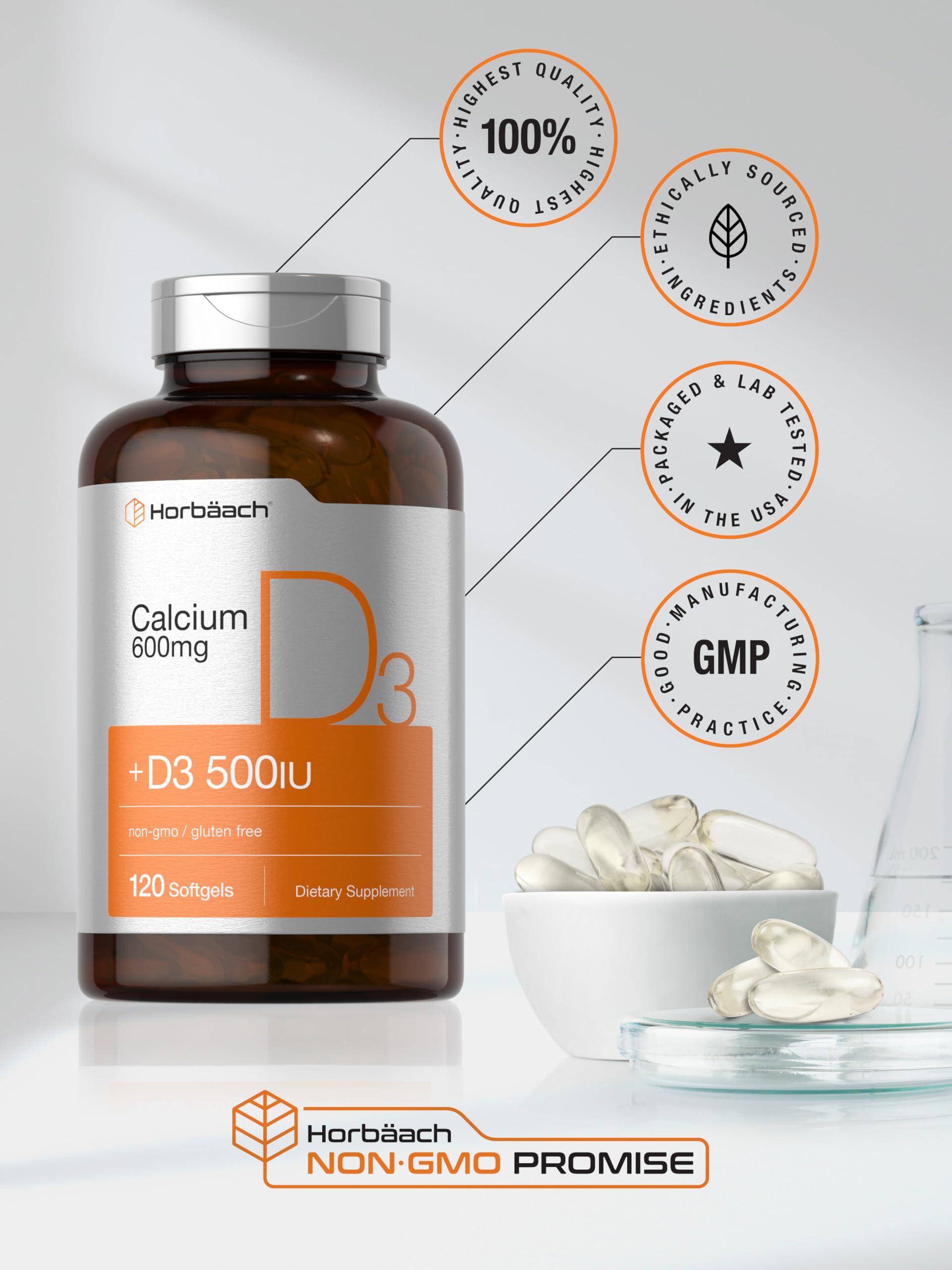 Calcium softgels for active lifestyles