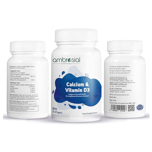 Calcium softgels for improved energy levels