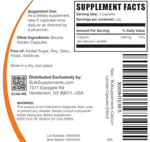 calcium supplement for enhanced vitality