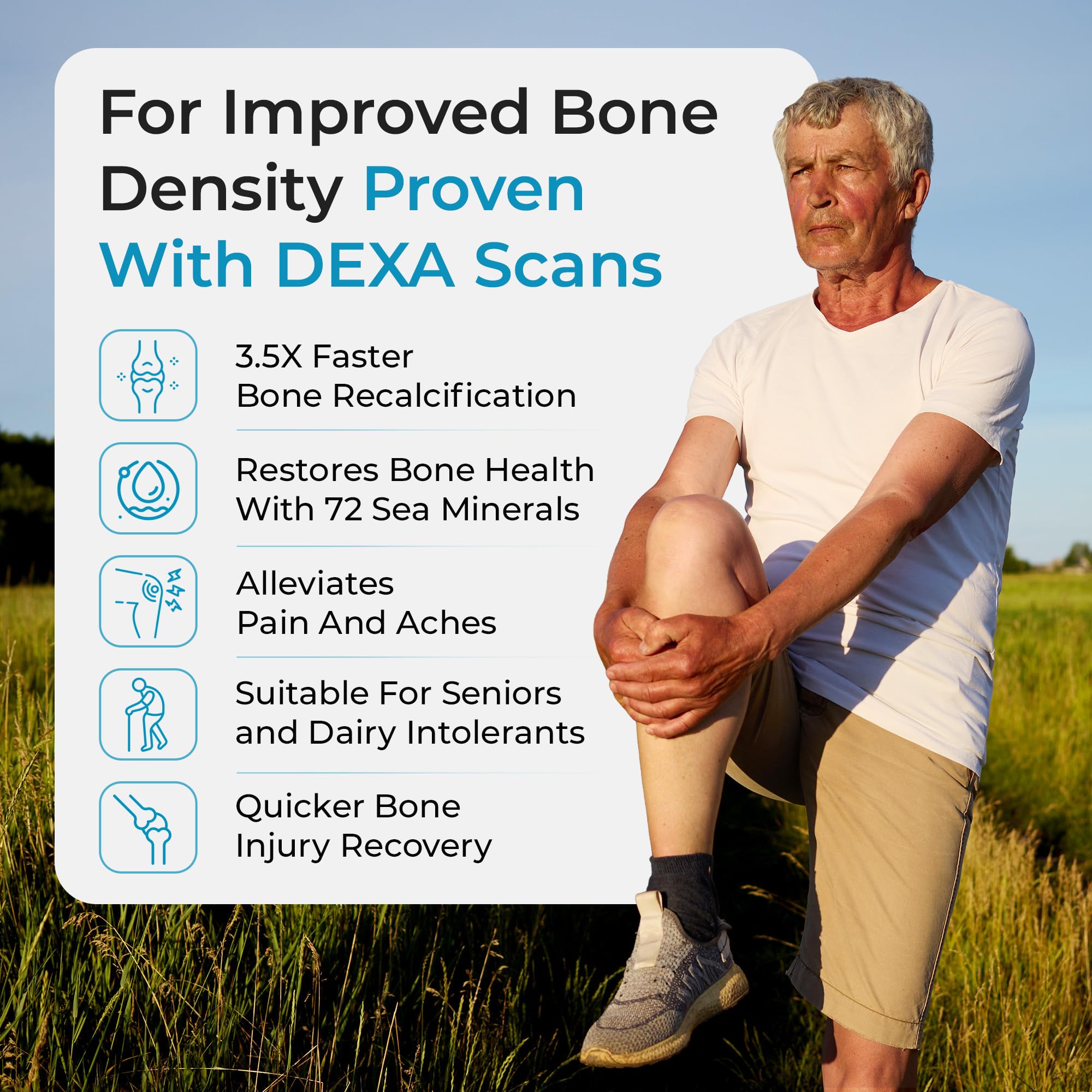 Calcium supplement for improved bone density