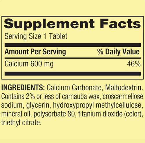 Calcium supplement for improved bone density