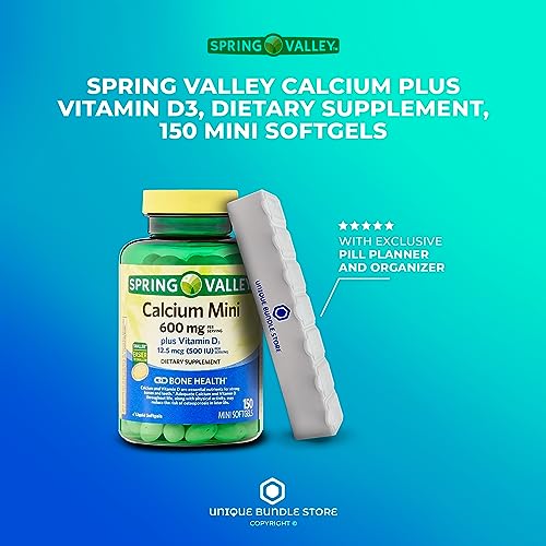 Calcium supplement with convenient pill organizer