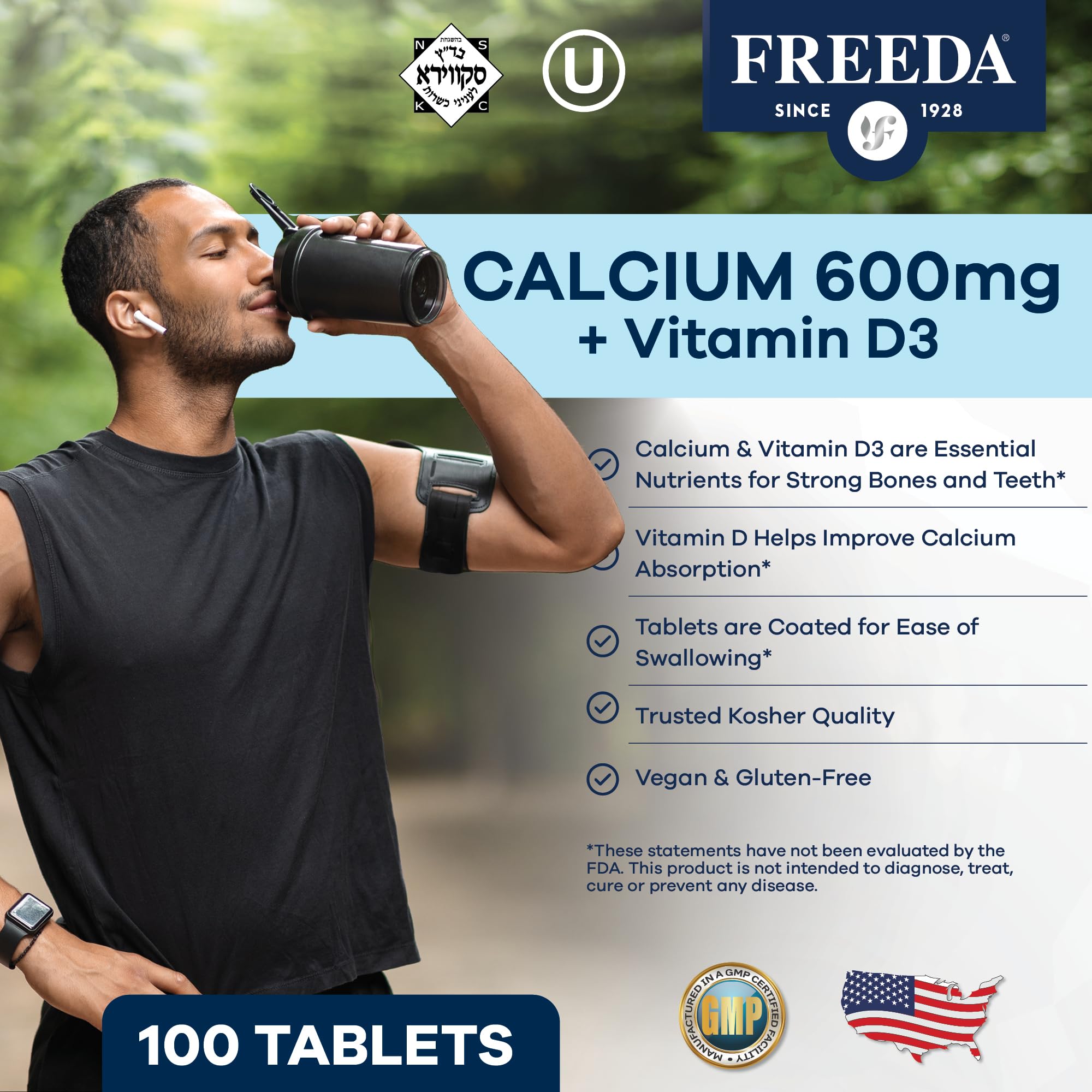 Calcium tablets for everyday wellness