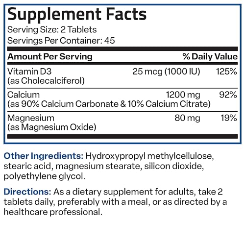 Calcium tablets for improved absorption