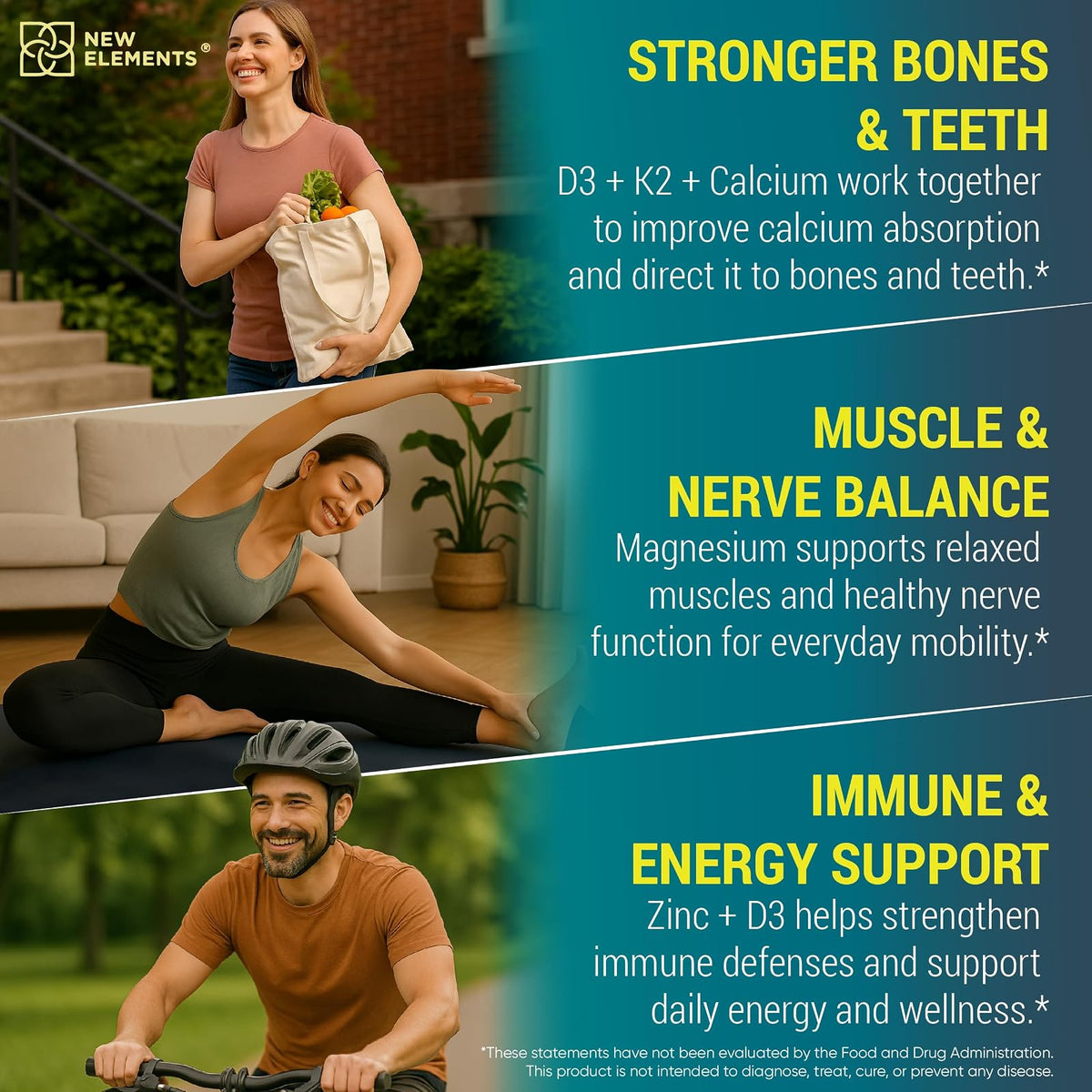 Calcium tablets for strong bones