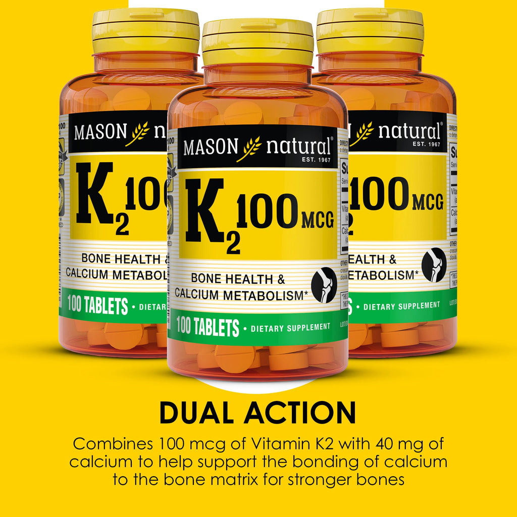 Calcium tablets with added Vitamin K2