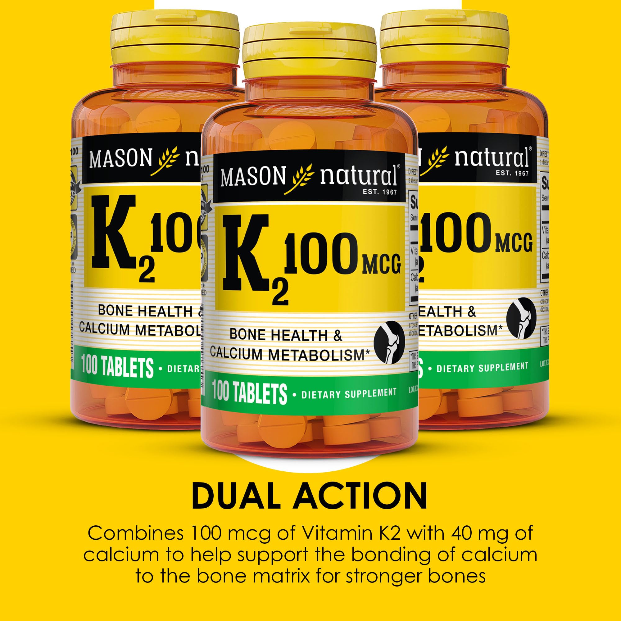 Calcium tablets with added Vitamin K2