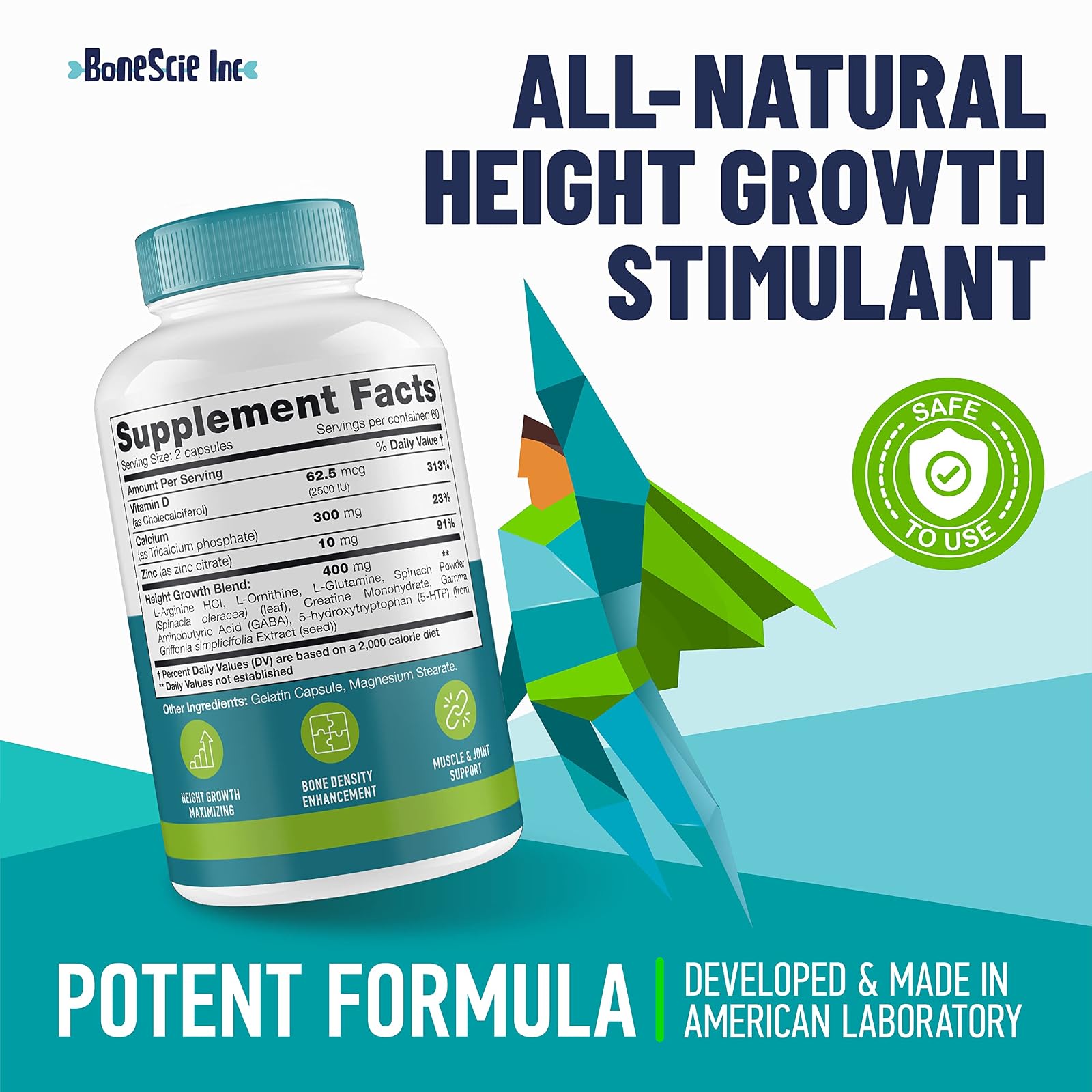 Calcium Vitamin D3 Zinc for healthy growth