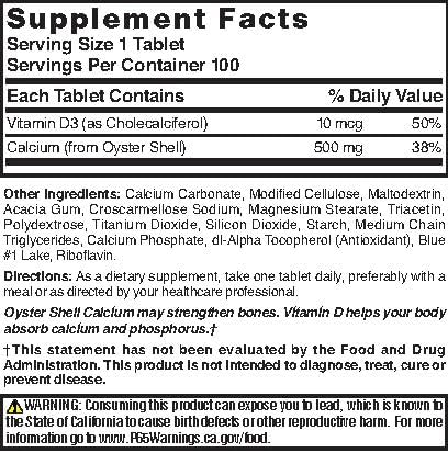 Calcium with D3 for better absorption