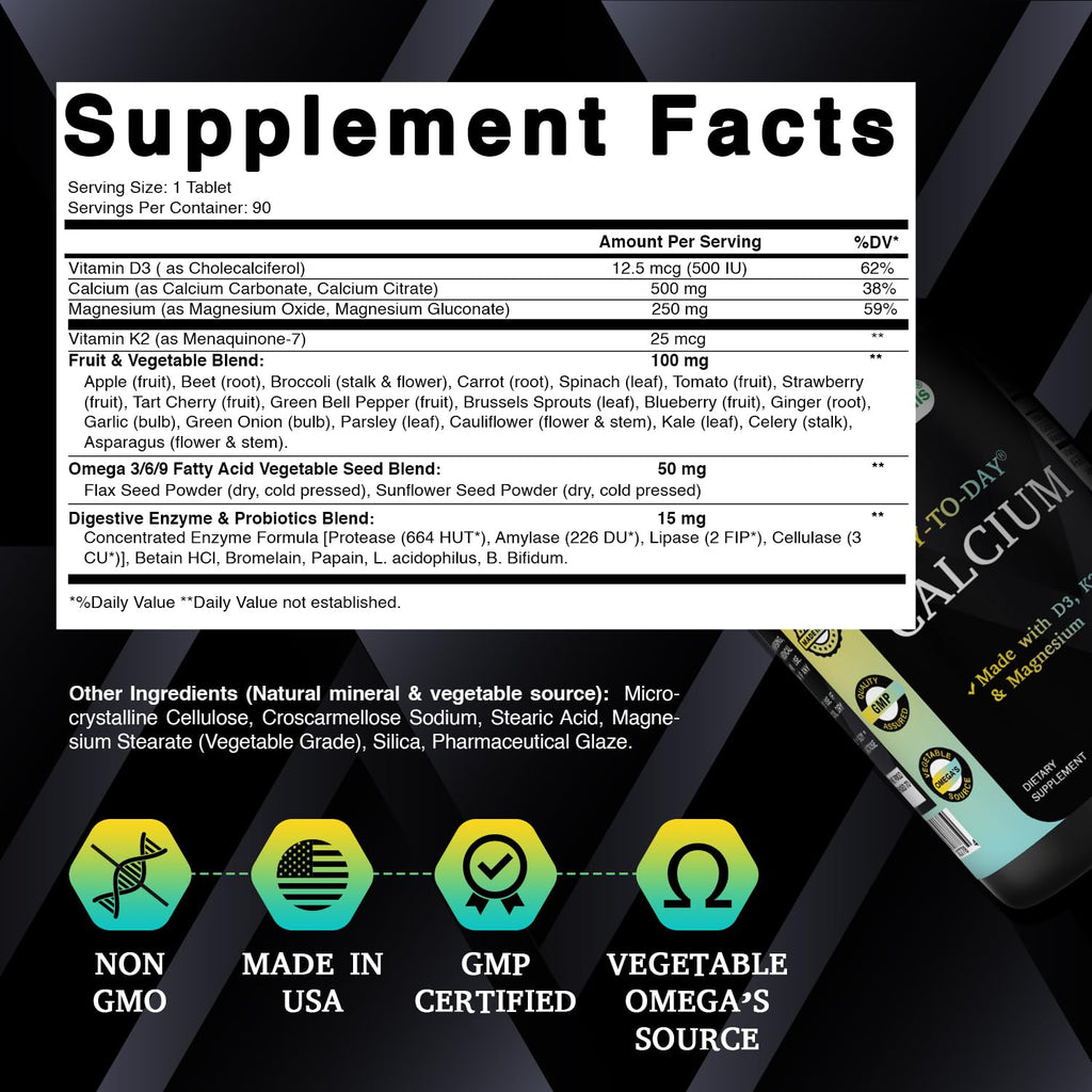 Calcium with D3 K2 for bone health