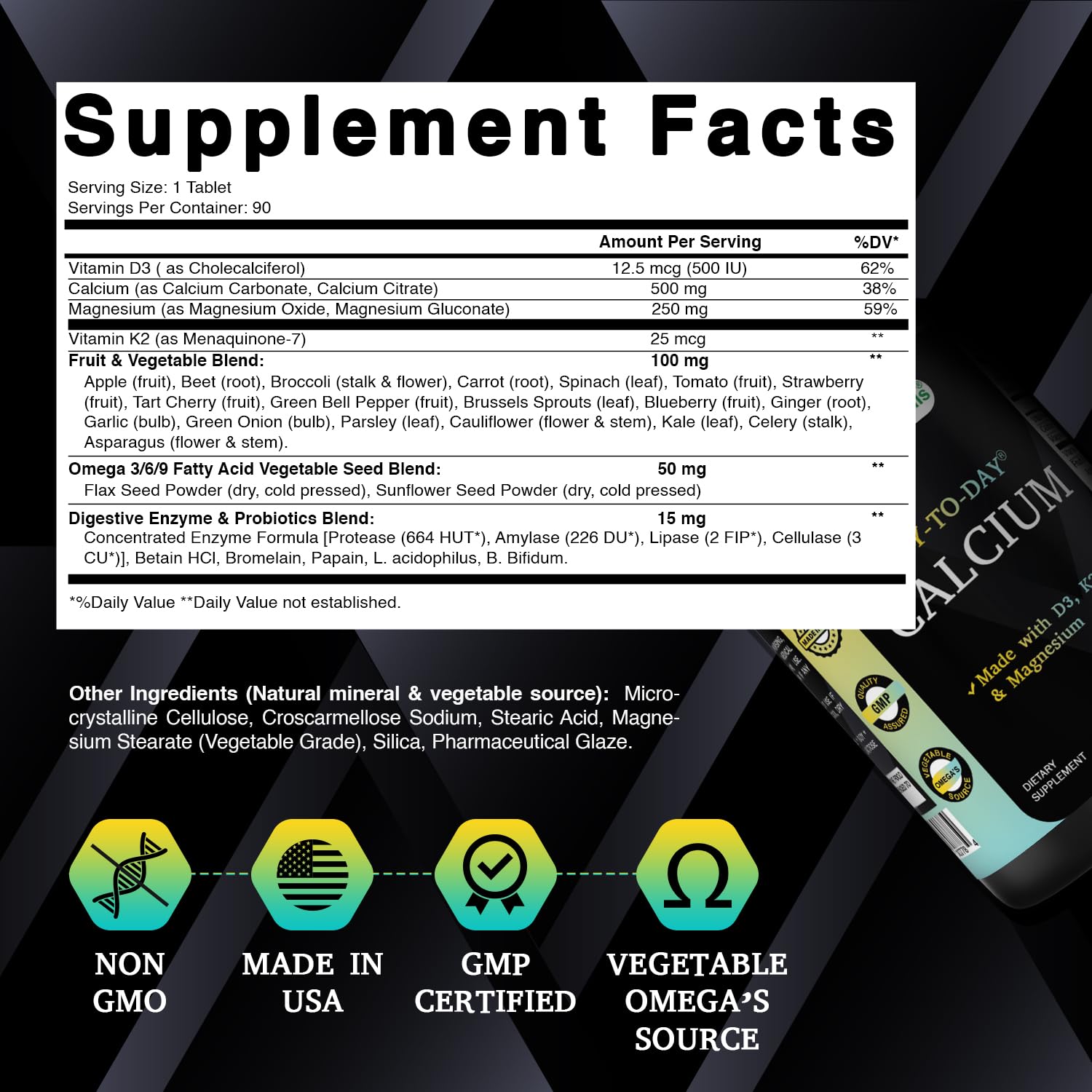Calcium with D3 K2 for bone health