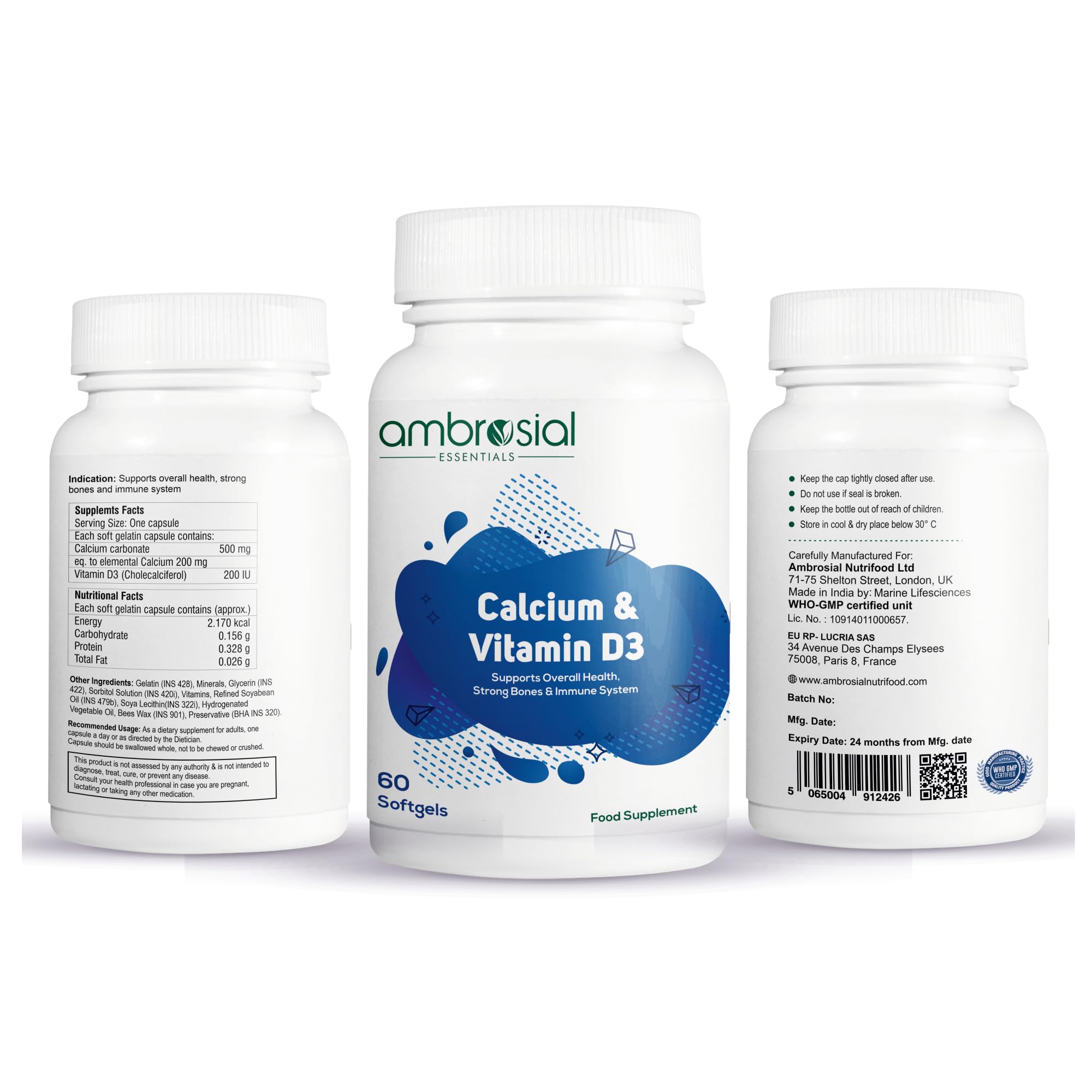 Calcium with vitamin D for better absorption