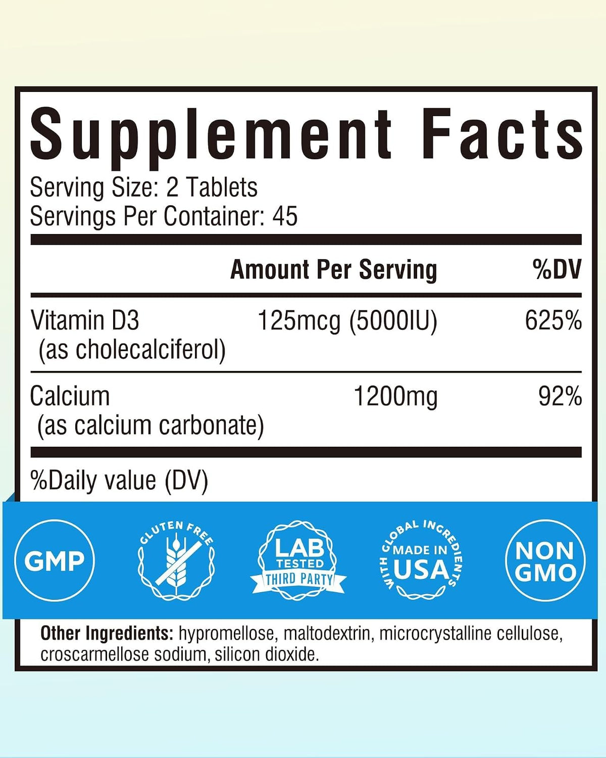 Calcium with Vitamin D3 supplement