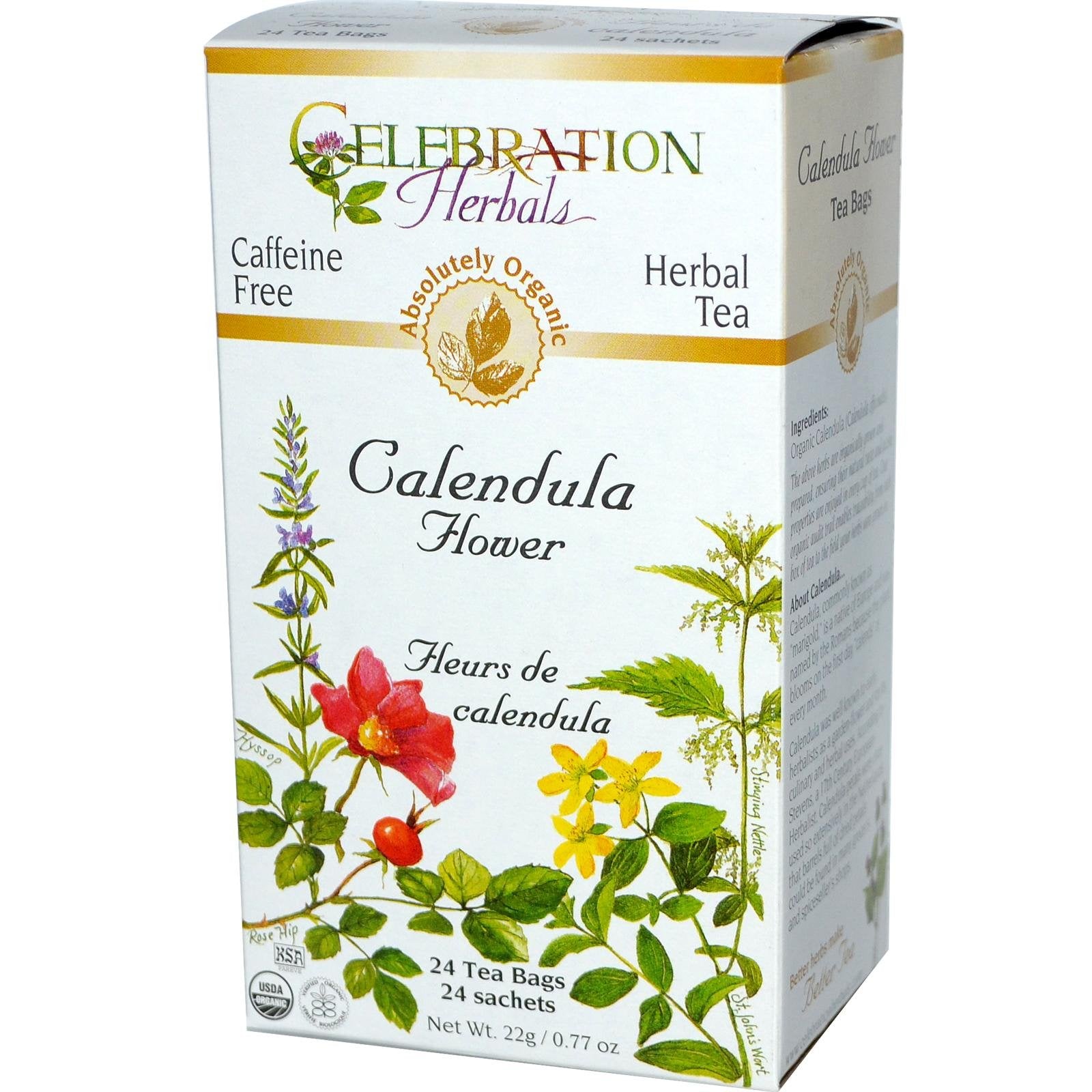 calendula flower herbal tea bags
