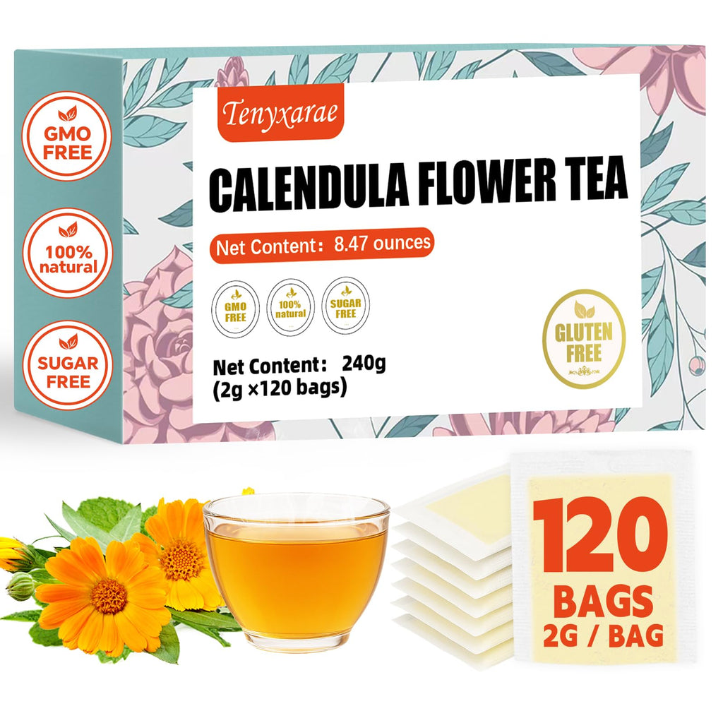 calendula flowers tea bags for relaxation