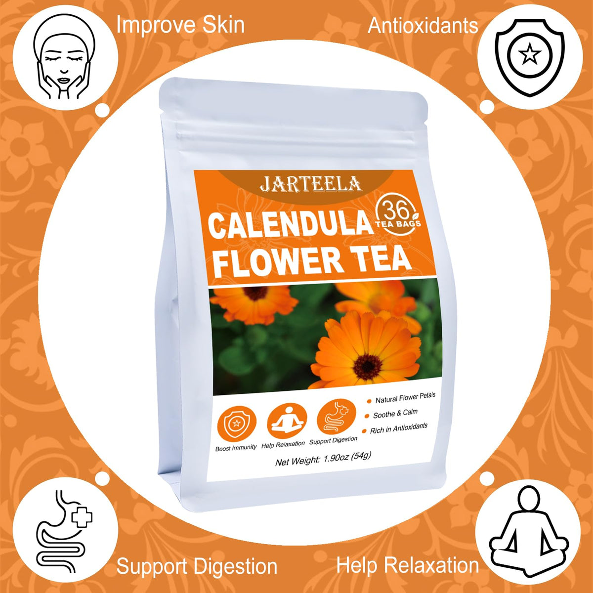 calendula flowers tea for skin health