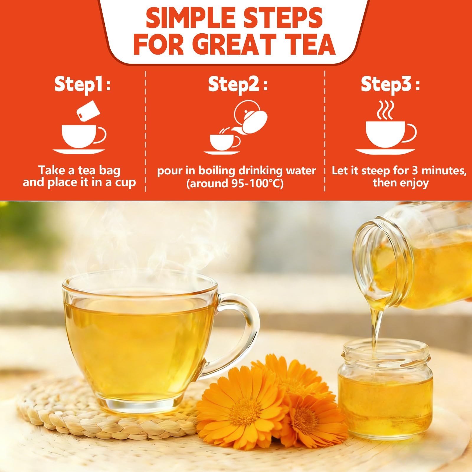 calendula tea bags for skin health