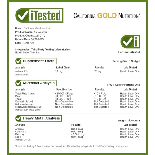 California Gold astaxanthin for active lifestyles