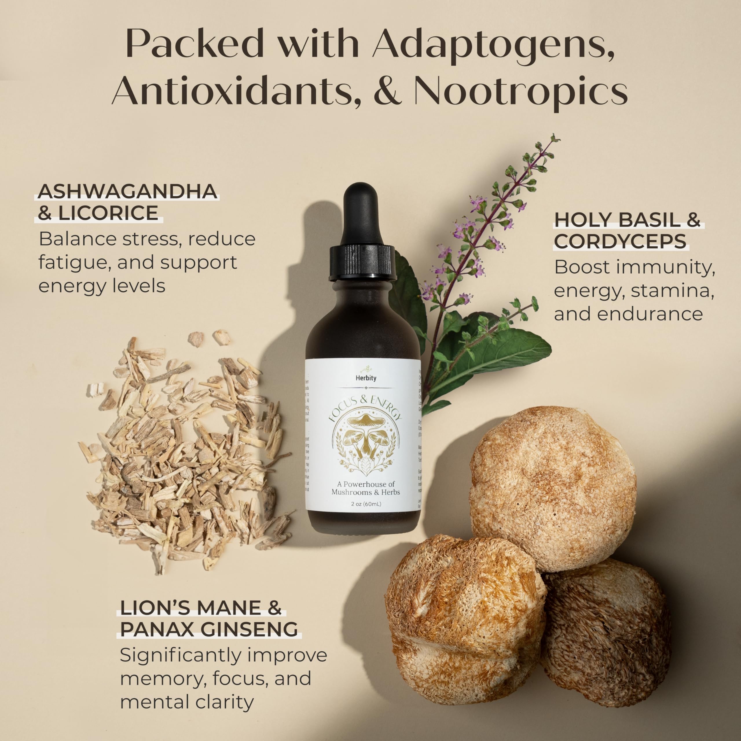 calm and focus mushroom tincture