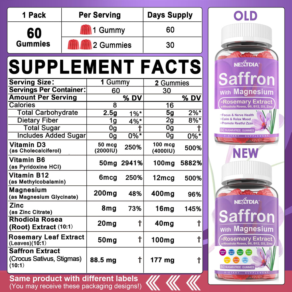 calm and focus with saffron gummies