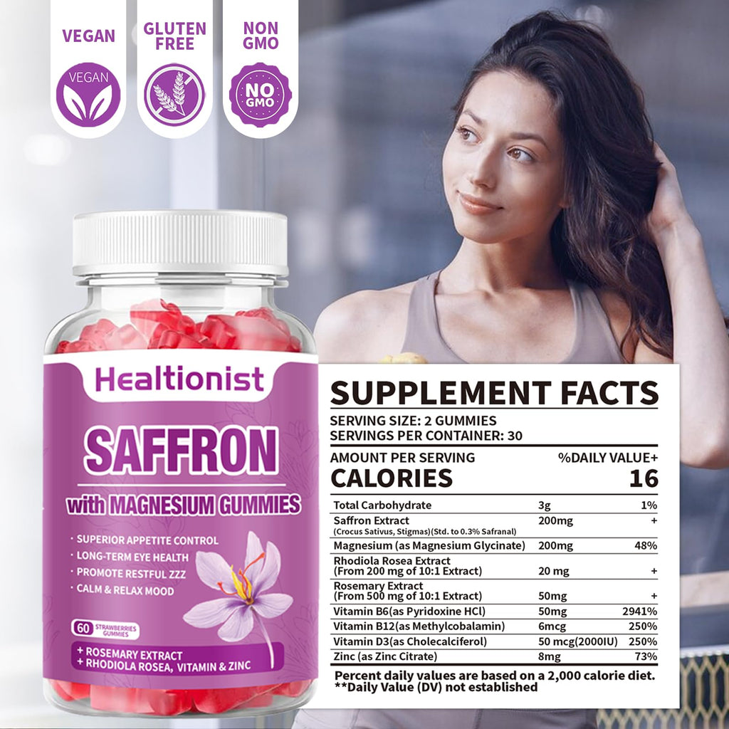 calm and focus with saffron gummies