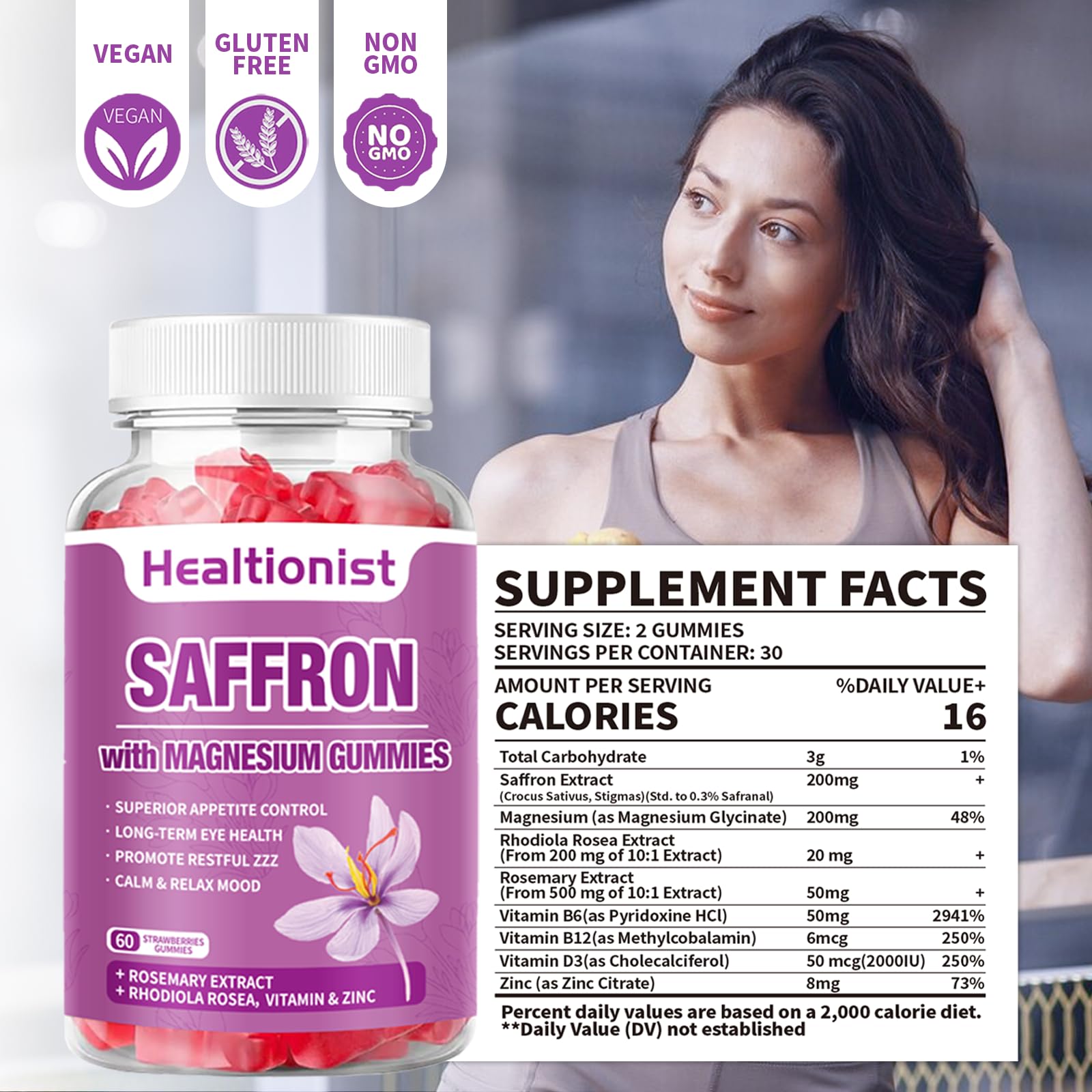 calm and focus with saffron gummies