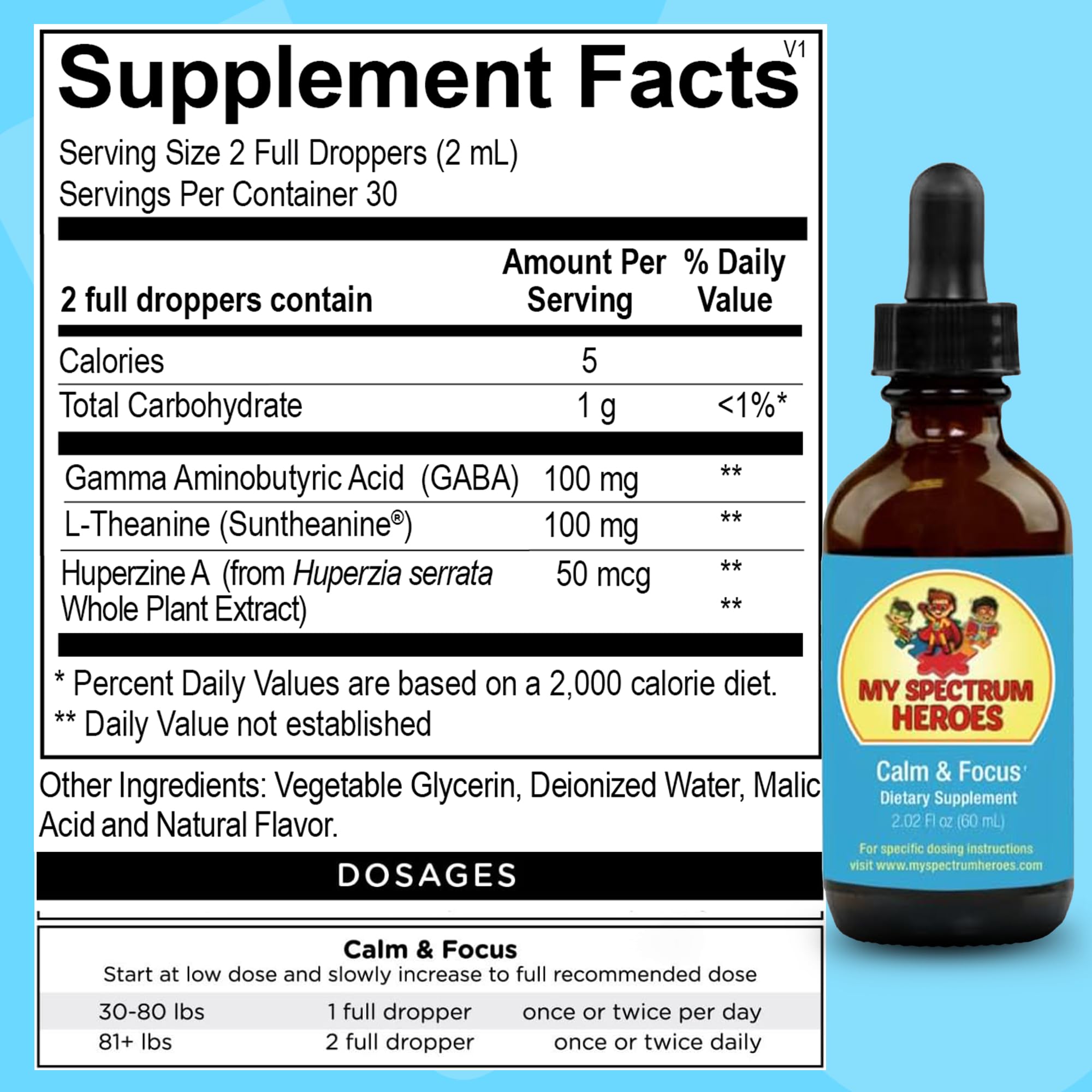 Calm & Focus drops for brain support