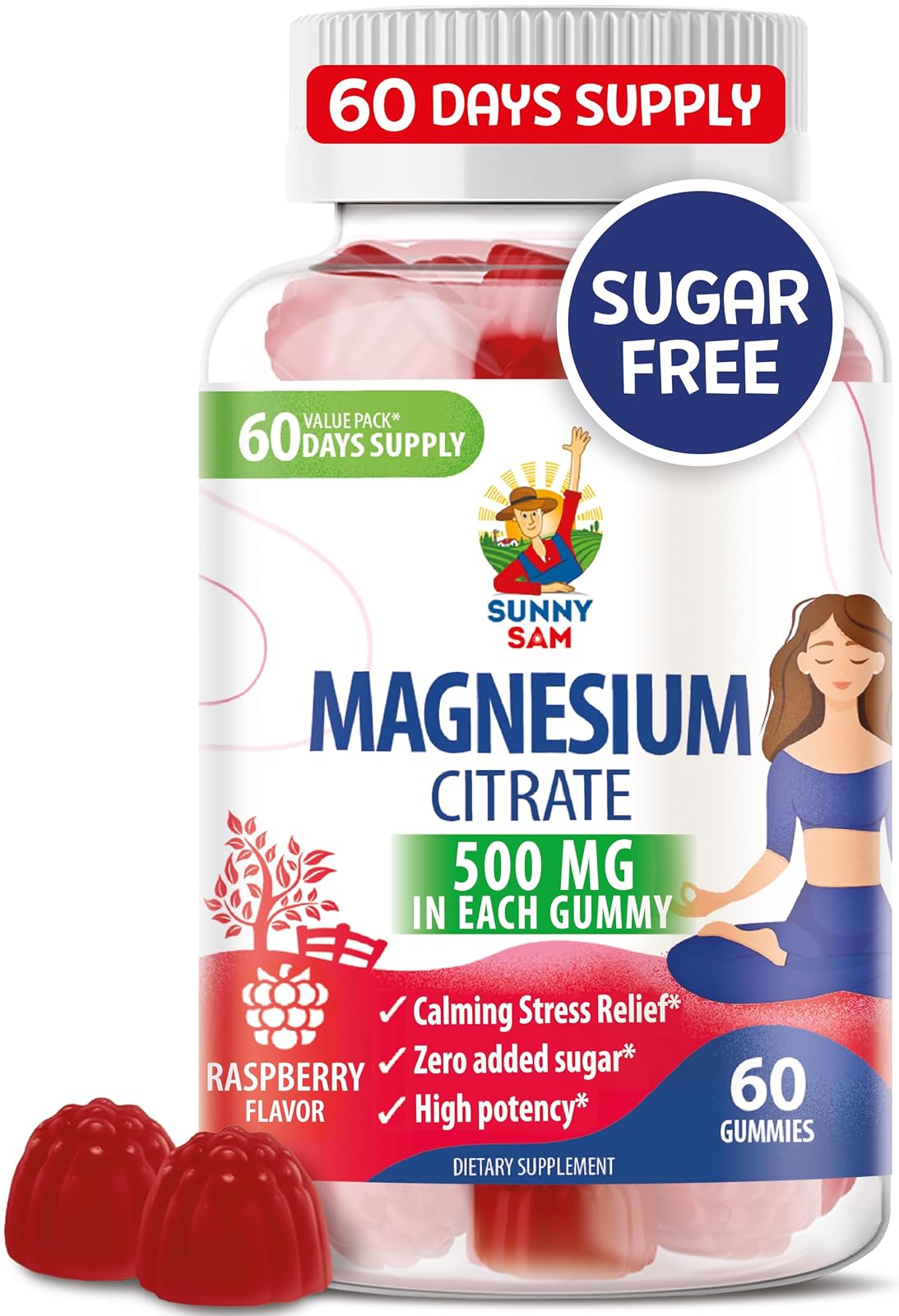 Calm magnesium citrate gummies for relaxation