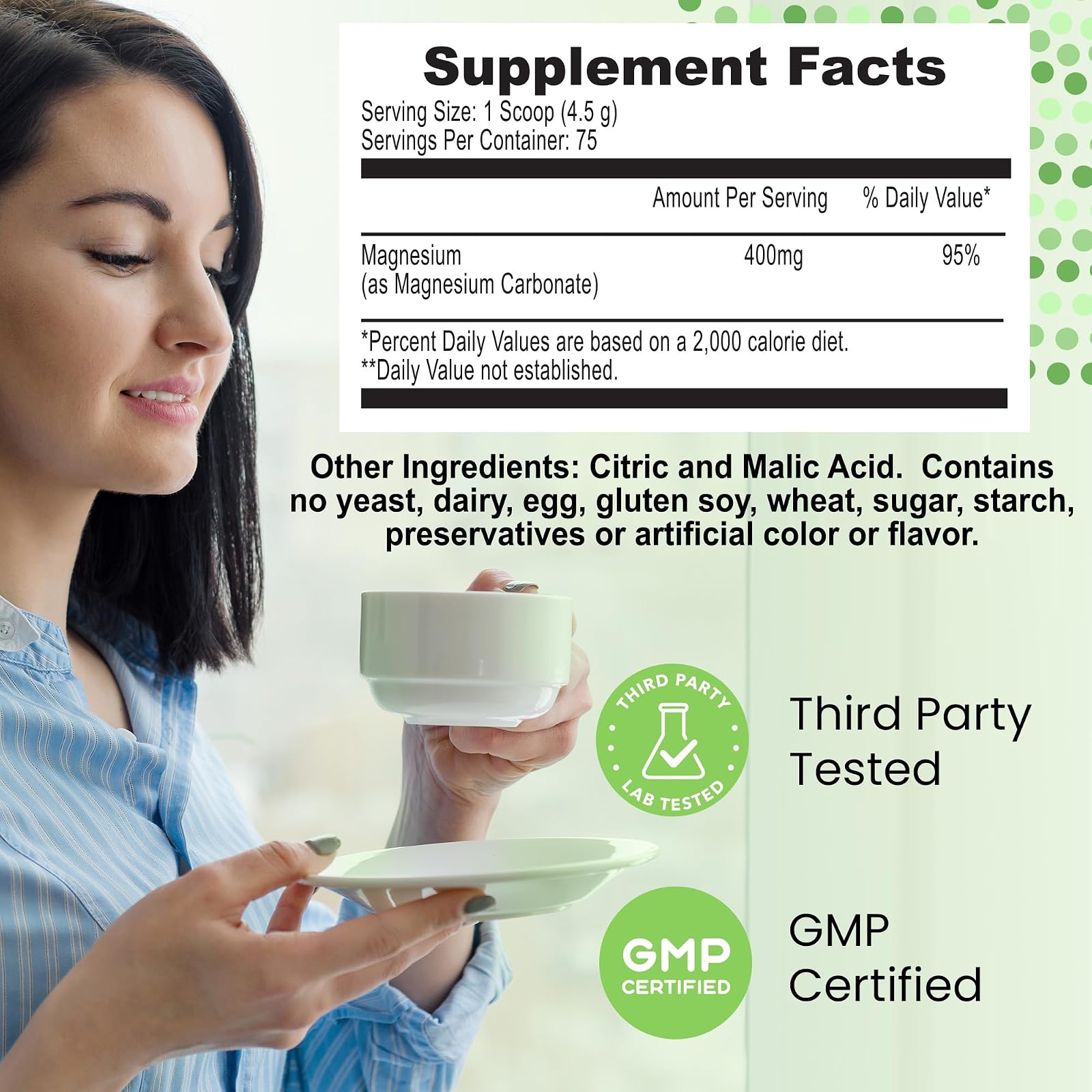 Calm magnesium drink mix for better sleep