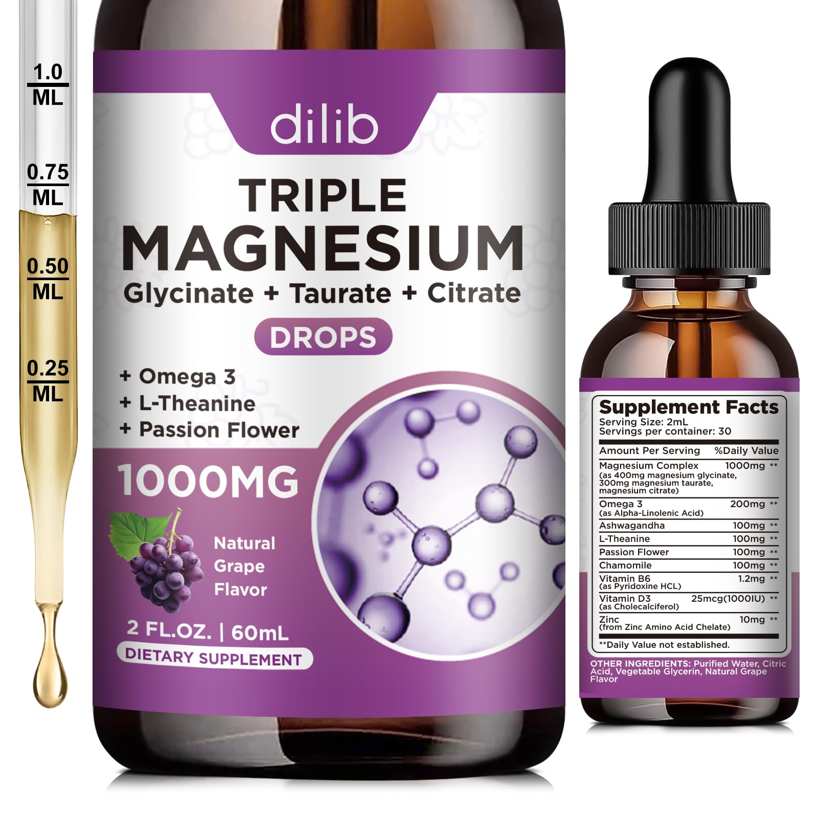 Calm magnesium glycinate for relaxation
