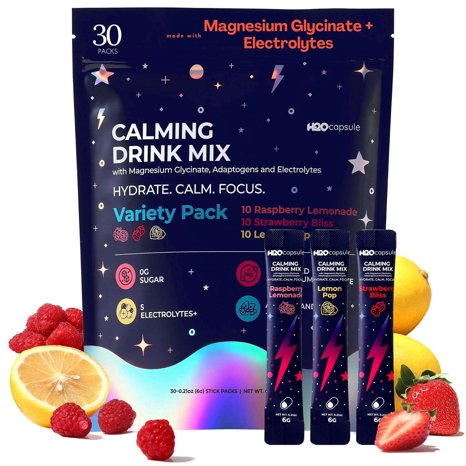 Calm magnesium glycinate powder for relaxation