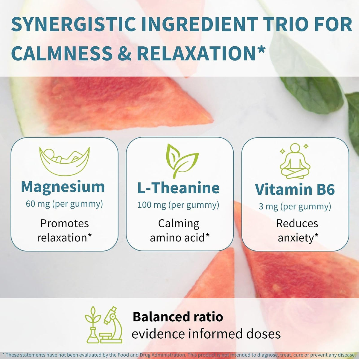 Calm magnesium gummies with L-Theanine