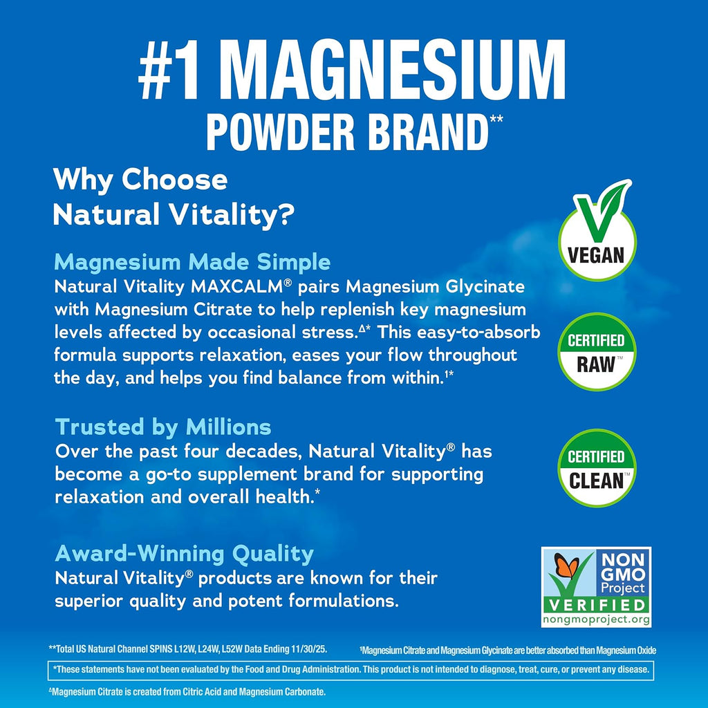 Calm magnesium powder for stress relief