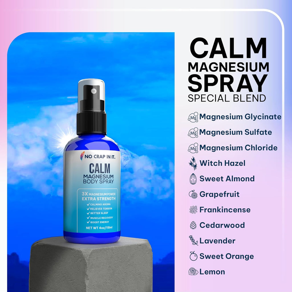 Calm magnesium spray for better sleep