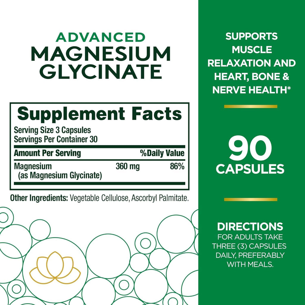 calm mood magnesium glycinate benefits