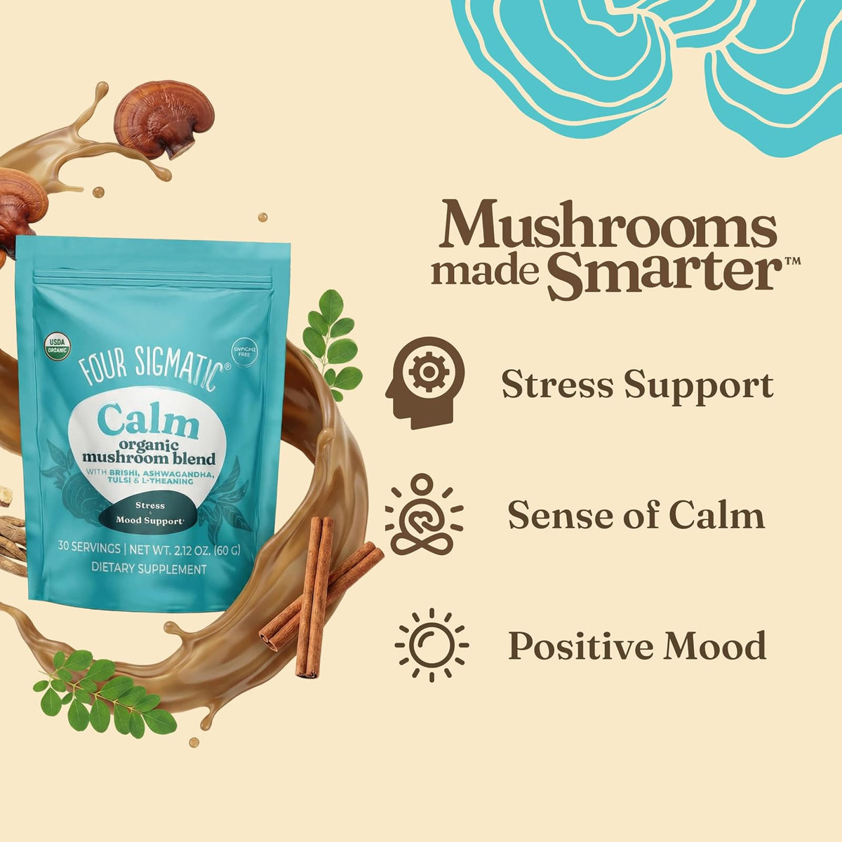 Calm Mushroom Blend for stress relief