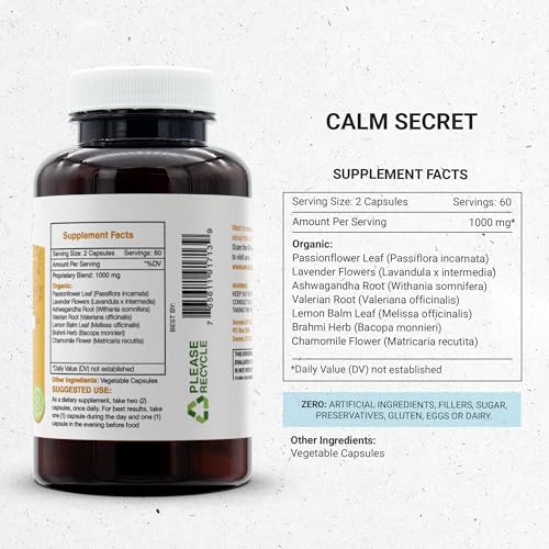 calm secret herbal supplement benefits