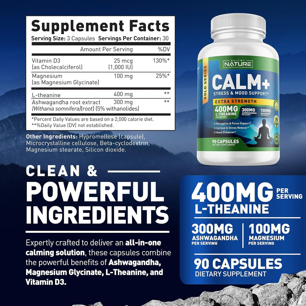 Calm+ supplement for improved relaxation