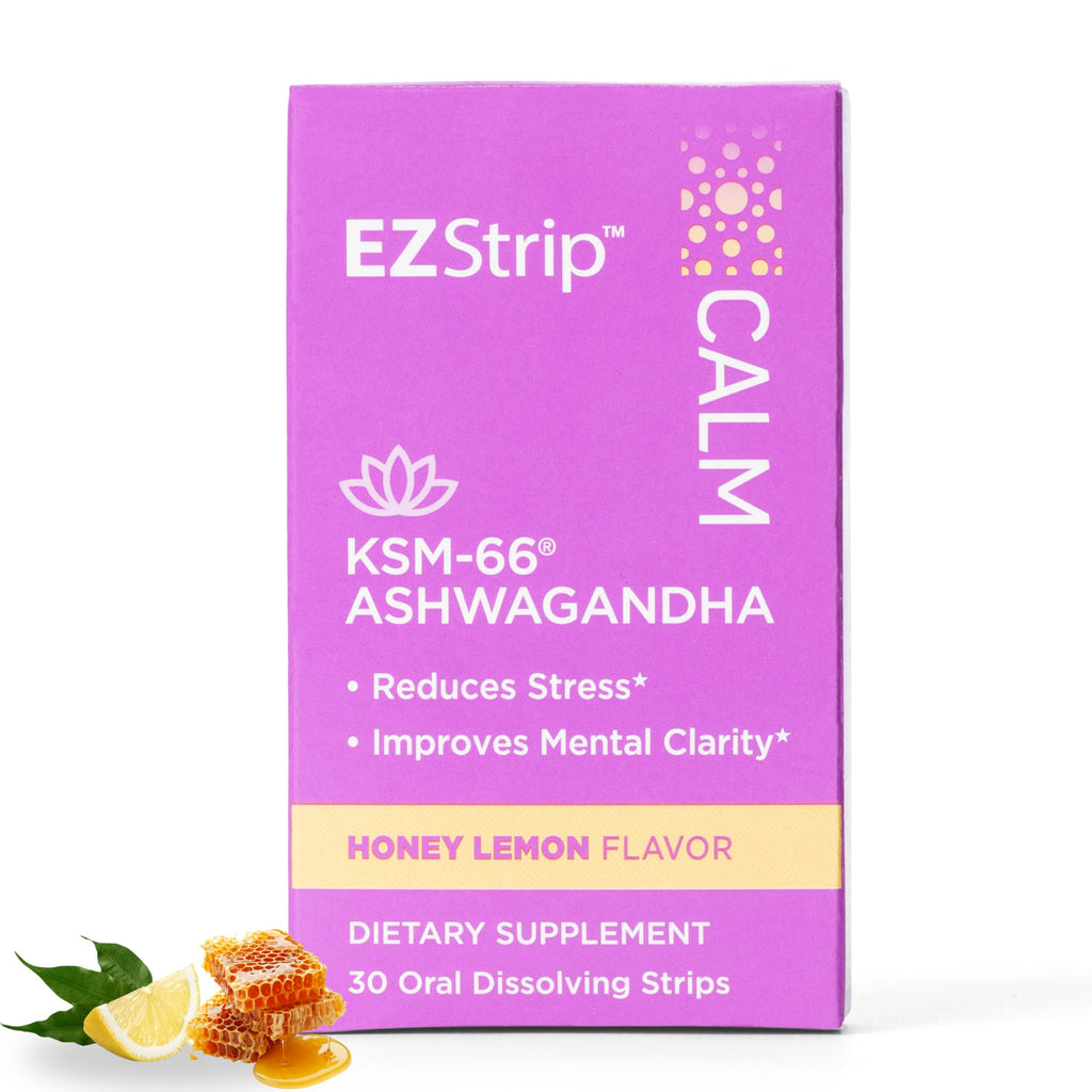calm supplement honey lemon strips