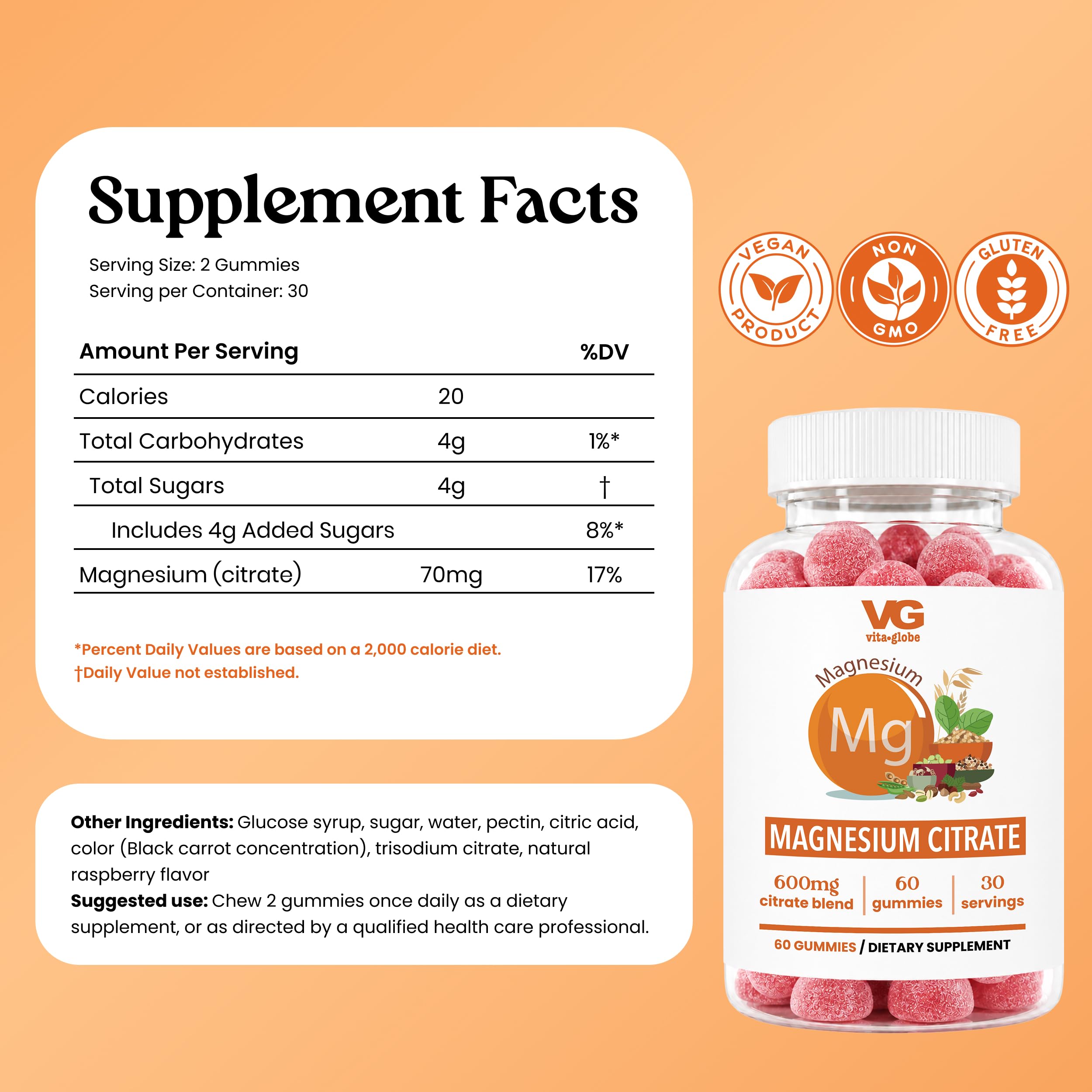 Calm support magnesium chewable gummies