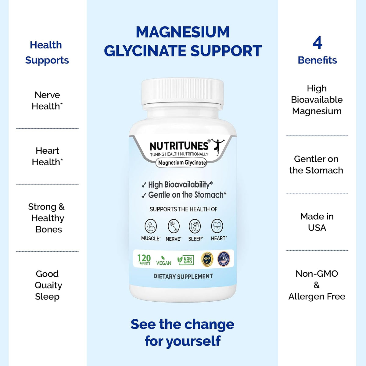 Calm your mind with Magnesium Glycinate