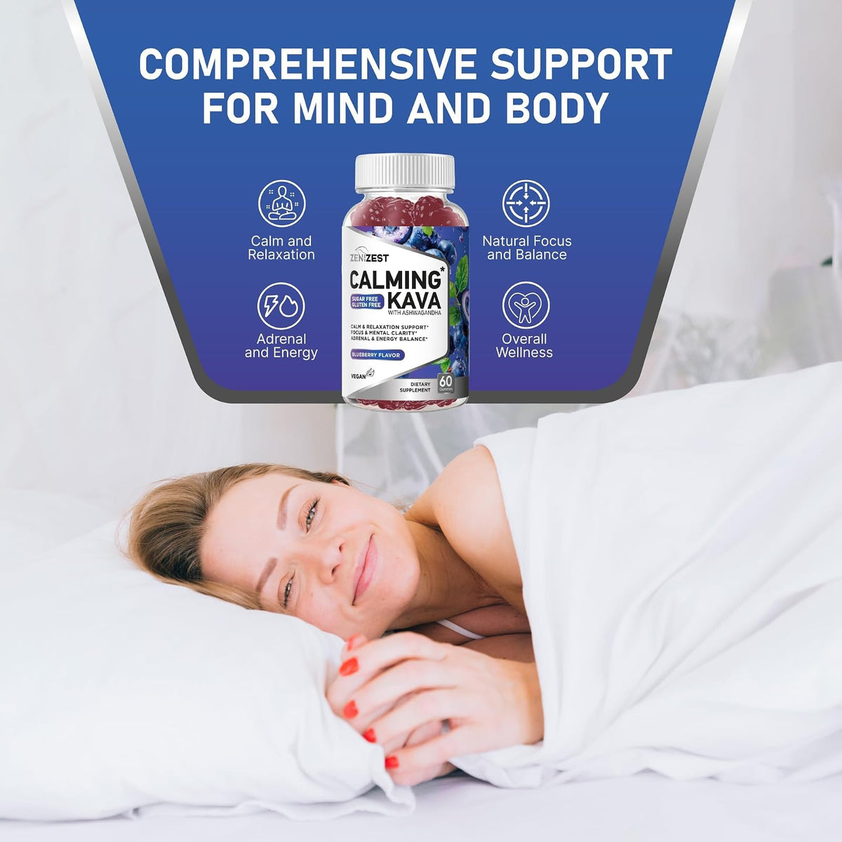 Calming adaptogen gummies for stress relief